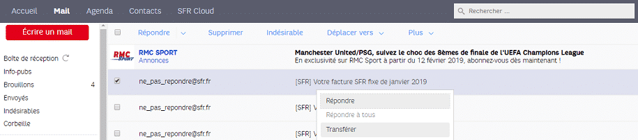 SFR mail : guide complet de l'application mobile (utiliser, télécharger...)