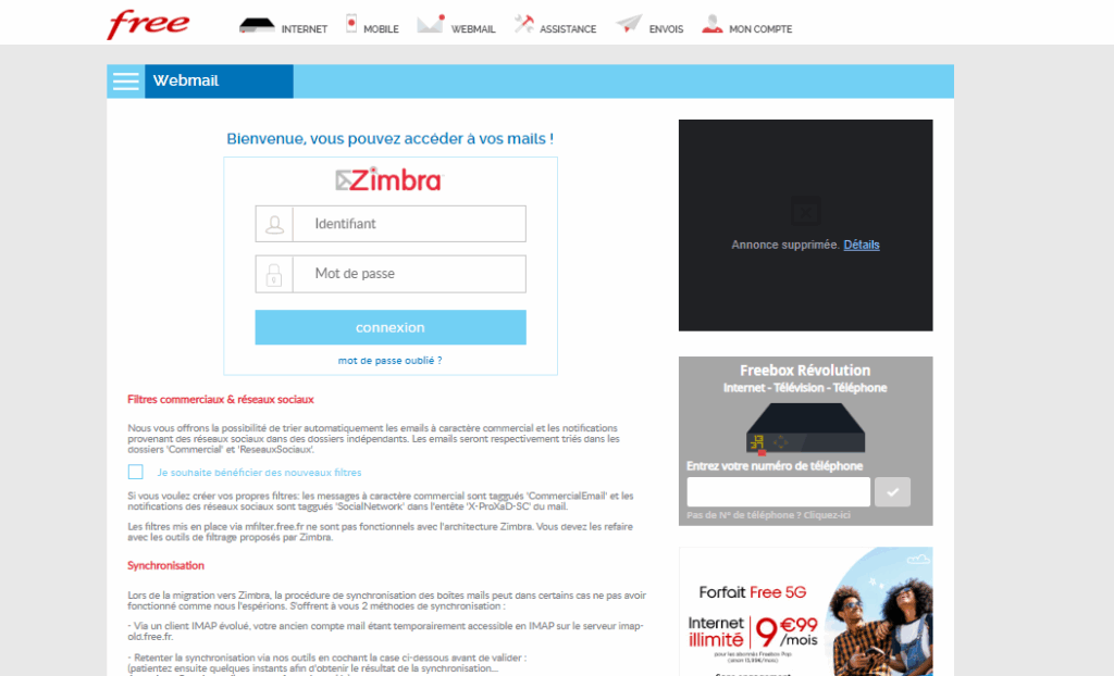 Avis complet sur Zimbra Free Mail